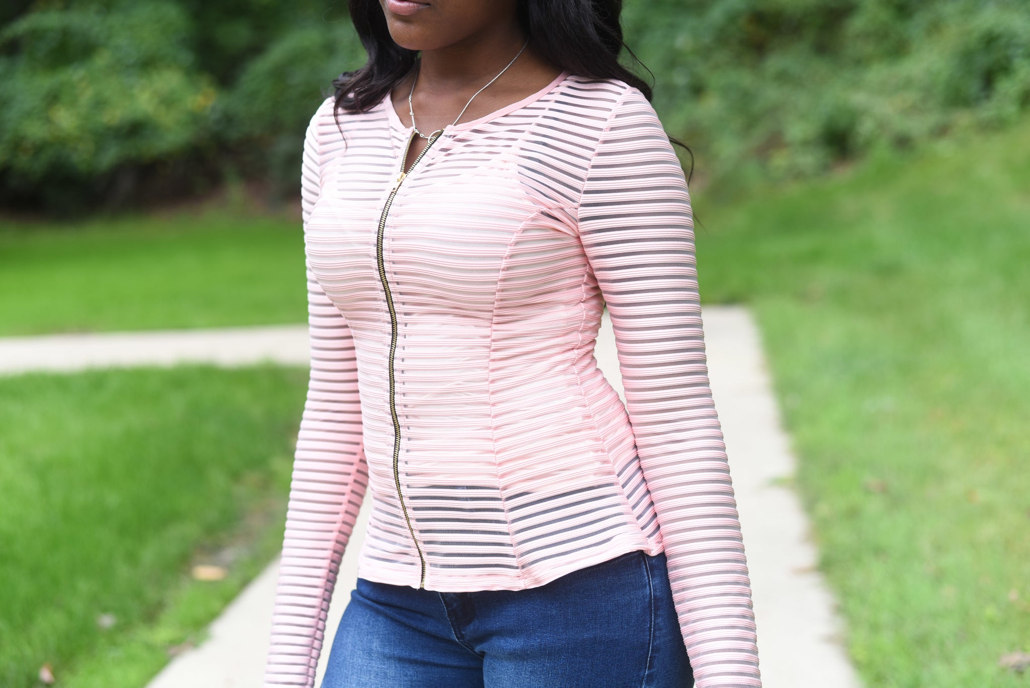Pink Sheer Fashionable Jacket Shirt – The Diamond Boutique